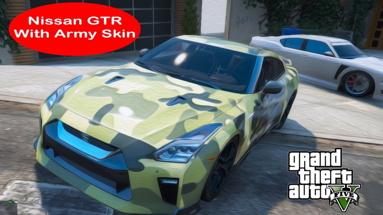 GTA5 : How To Install Nissan GTR With Army Skin | Download Free GTA5 ...