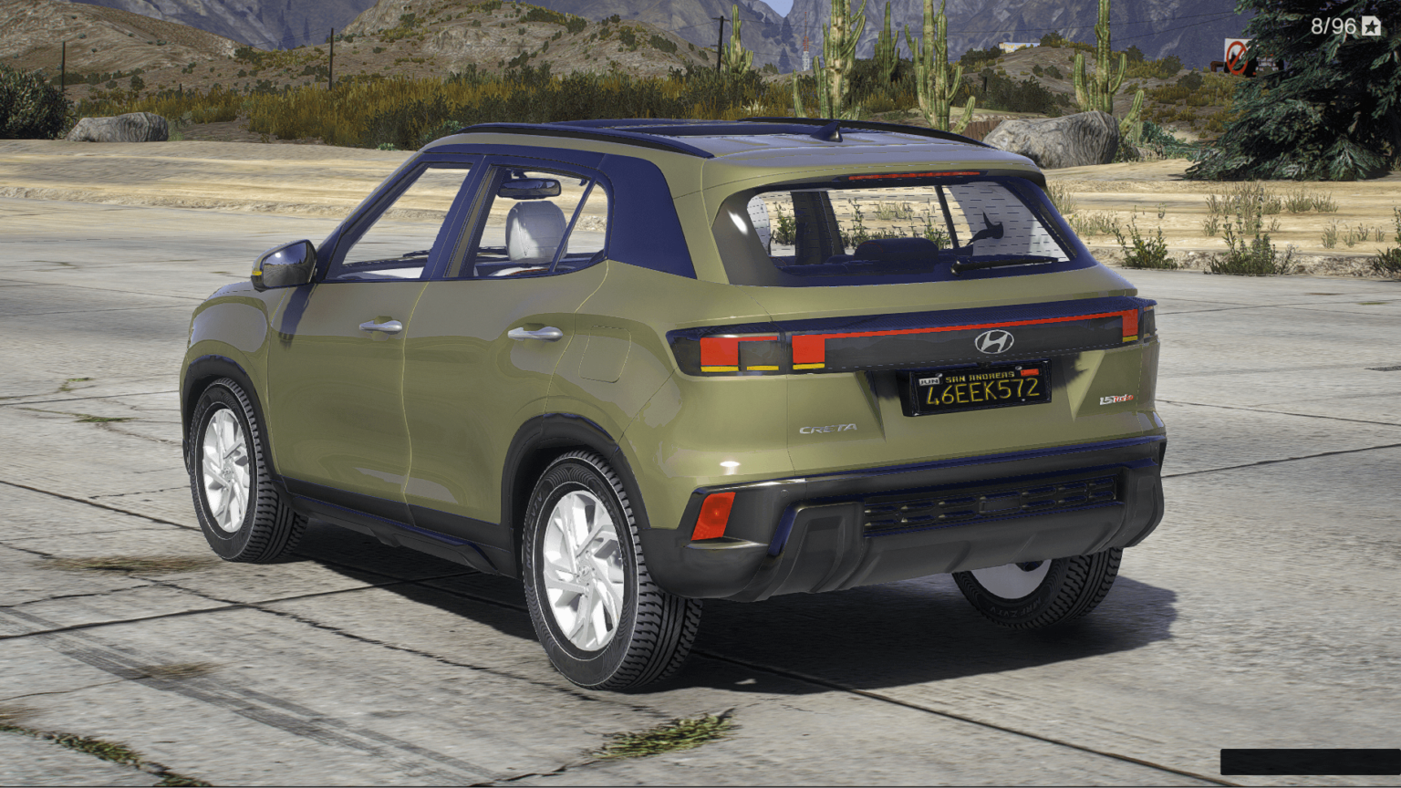 Hyundai Creta 2024 GTA 5 Addon Mod Original Interior