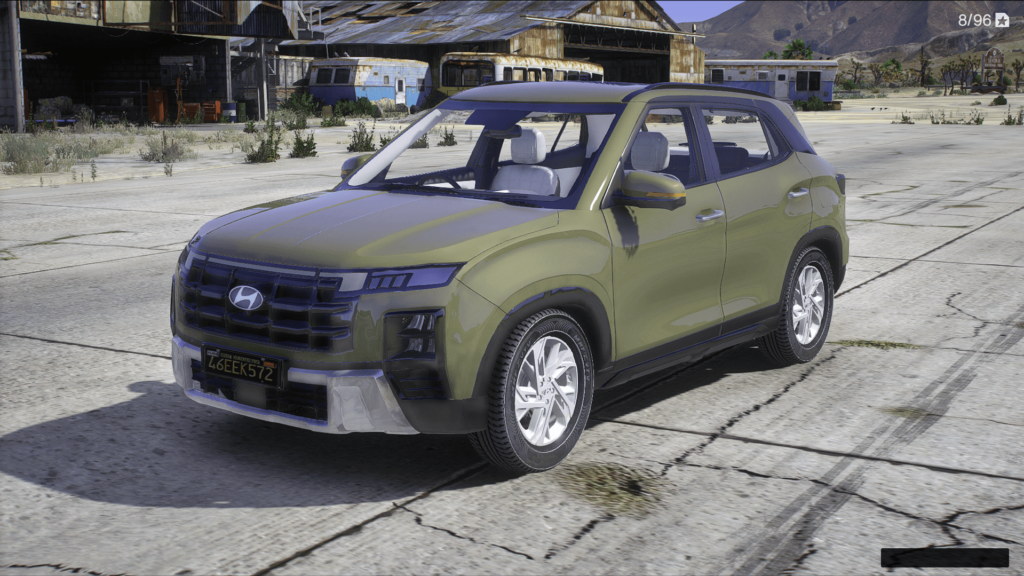 Hyundai Creta 2024 GTA 5 Addon Mod Original Interior
