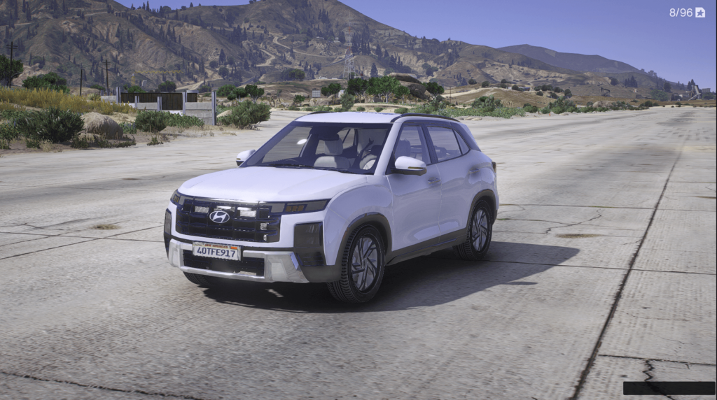 Hyundai Creta 2024 GTA 5 Addon Mod Original Interior