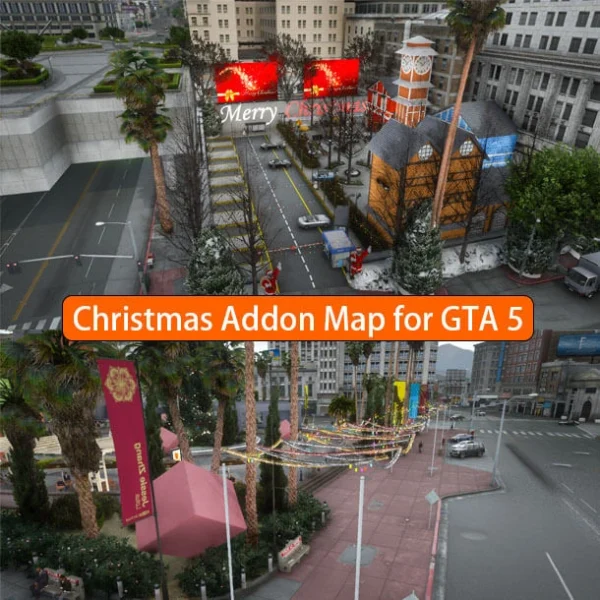 Christmas Addon Map For GTA 5 | Snow Map With Festive Decorations